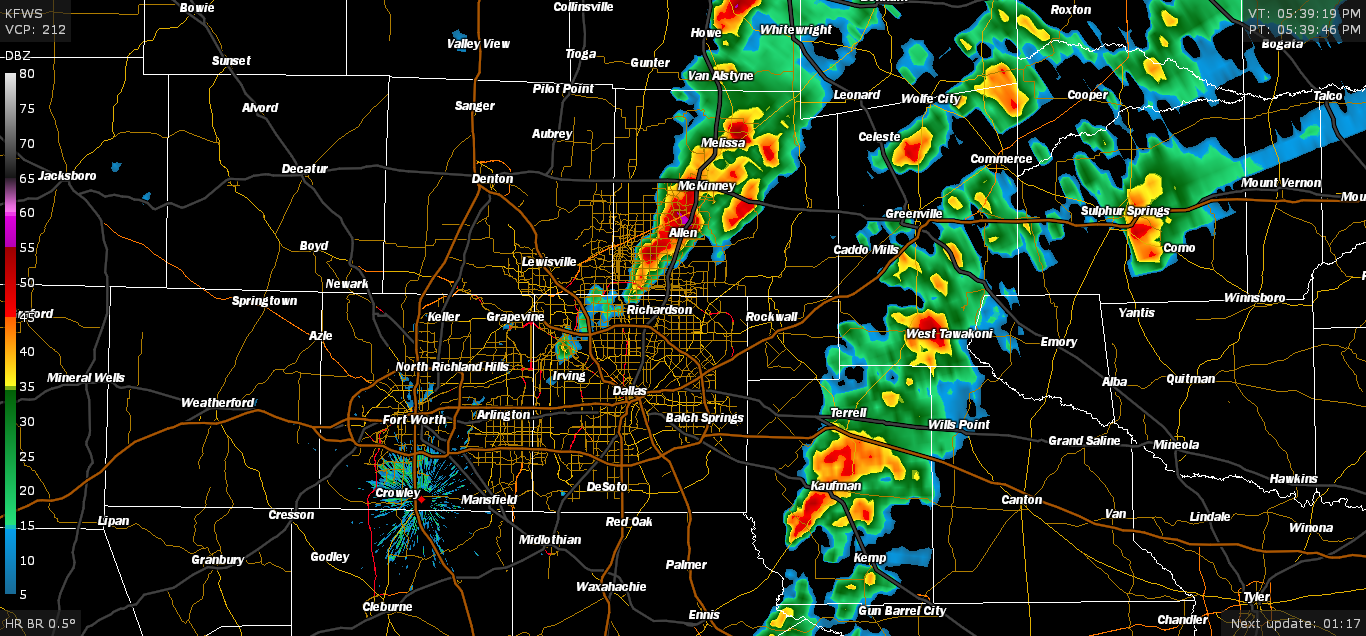 5:45pm Radar update – Weather 225
